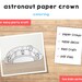 Astronaut Helmet Paper Crown Space Astronomy Party Coloring Printable ...