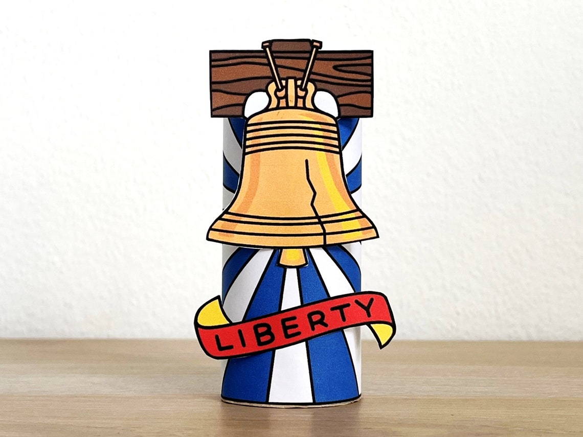 Liberty Bell Toilet Paper Roll Craft America Symbol 4th of - Etsy