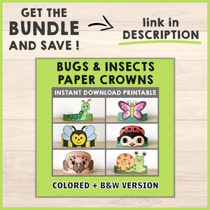 Snail Paper Crown Headband Party Coloring Printable Kids Craft Bug ...