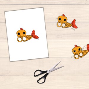 Goldfish Paper Craft Printable Pet Animal Finger Puppet Activity Kids ...