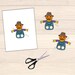 Scarecrow Paper Craft Printable Halloween Spooky Day Finger Puppet Kids ...