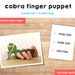 Cobra Snake Paper Craft Printable Asian Animal Reptile Finger - Etsy Canada