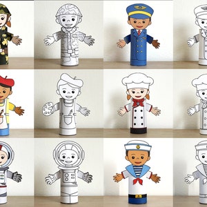 Community Helpers Toilet Paper Roll Craft Activity Career Day Party ...