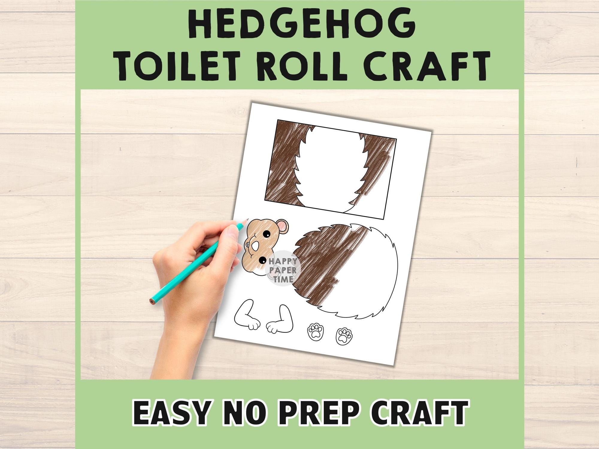 Hedgehog Toilet Paper Roll Craft Forest Woodland Party Coloring ...