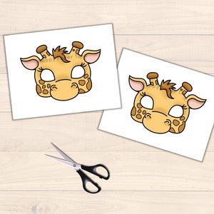 Giraffe Mask Costume Animal Mask Printable Party Favor African Jungle ...