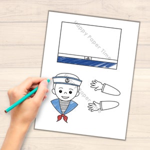 Sailor Toilet Paper Roll Craft Ocean Sea Party Coloring Printable ...