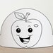 Apple Paper Crown Fruit Template Party Coloring Printable Kids Craft ...