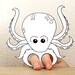 Octopus Paper Craft Printable Ocean Sea Animal Finger Puppet Kids Craft ...