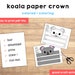 Koala Paper Crown Party Coloring Printable Kids Craft Australia Safari ...
