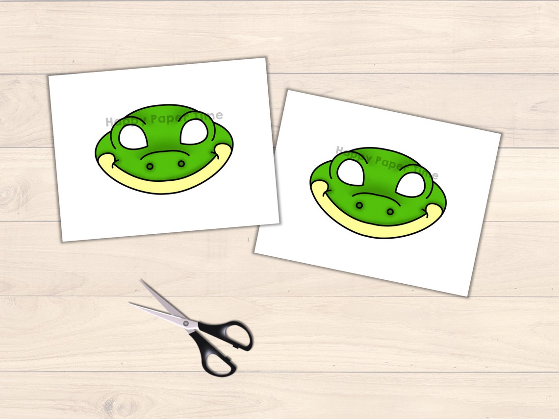 Frog Mask Template Costume Kids Diy Pond Animal Party Fun - Etsy