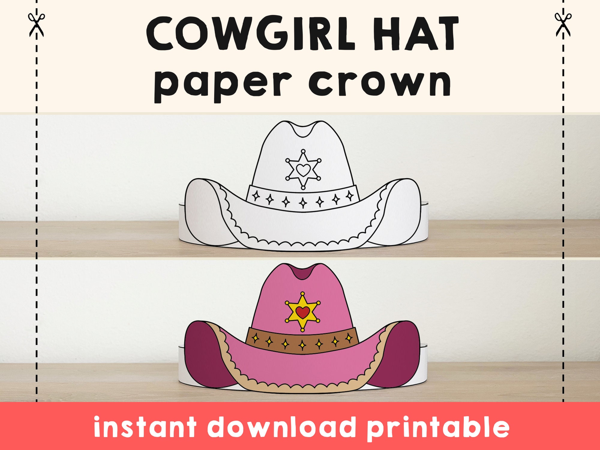 Cowboy Hat Printable Stationery Cowboy & Cowgirl Printable Craft