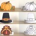 Thanksgiving Paper Crowns Activity Printable Kids Craft Hats Fall ...