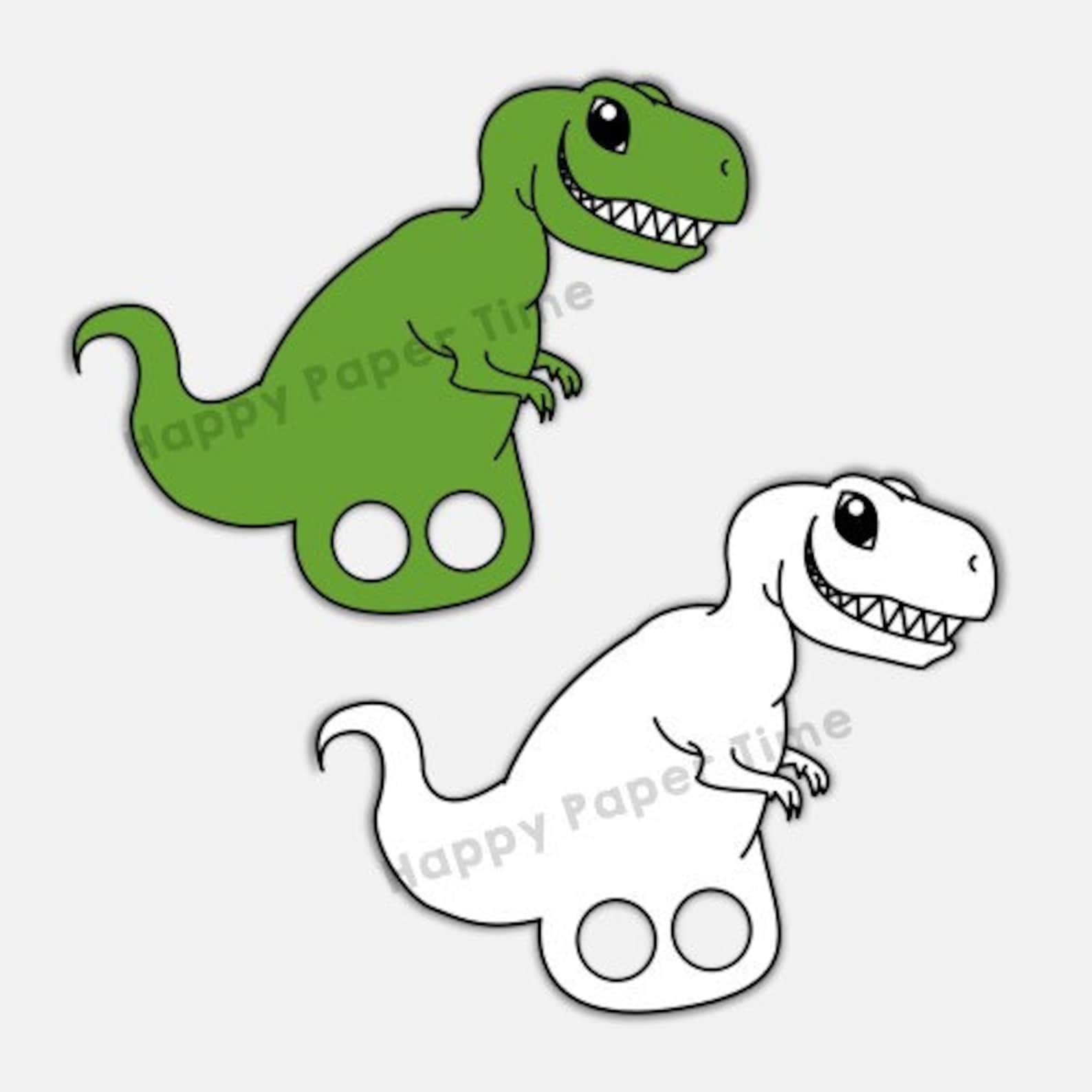 Dinosaur puppet paper craft printable Finger Puppet Kids Craft | Etsy