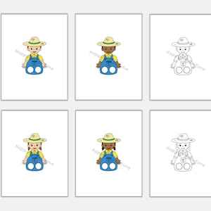 Farmer Paper Craft Printable Community Helper Finger Puppet Kids Farm ...