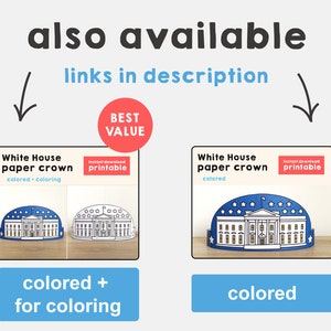 White House Paper Crown 4th of July America Patriotic Headband Activity ...