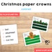 Christmas Paper Crowns Activity Printable Kids Craft Hats Winter ...