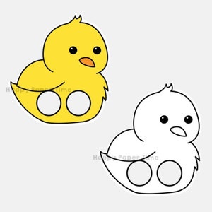 Chick Paper Craft Printable Farm Animal Finger Puppet Kids Craft Farm ...