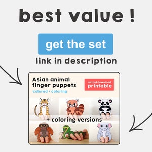 Tiger Paper Craft Printable Asian Animal Finger Puppet Kids Craft ...