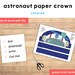 Astronaut Helmet Paper Crown Space Astronomy Party Printable Headband ...