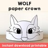 Bunny Paper Crown Headband Coloring Pet Animal Printable Kids Craft ...