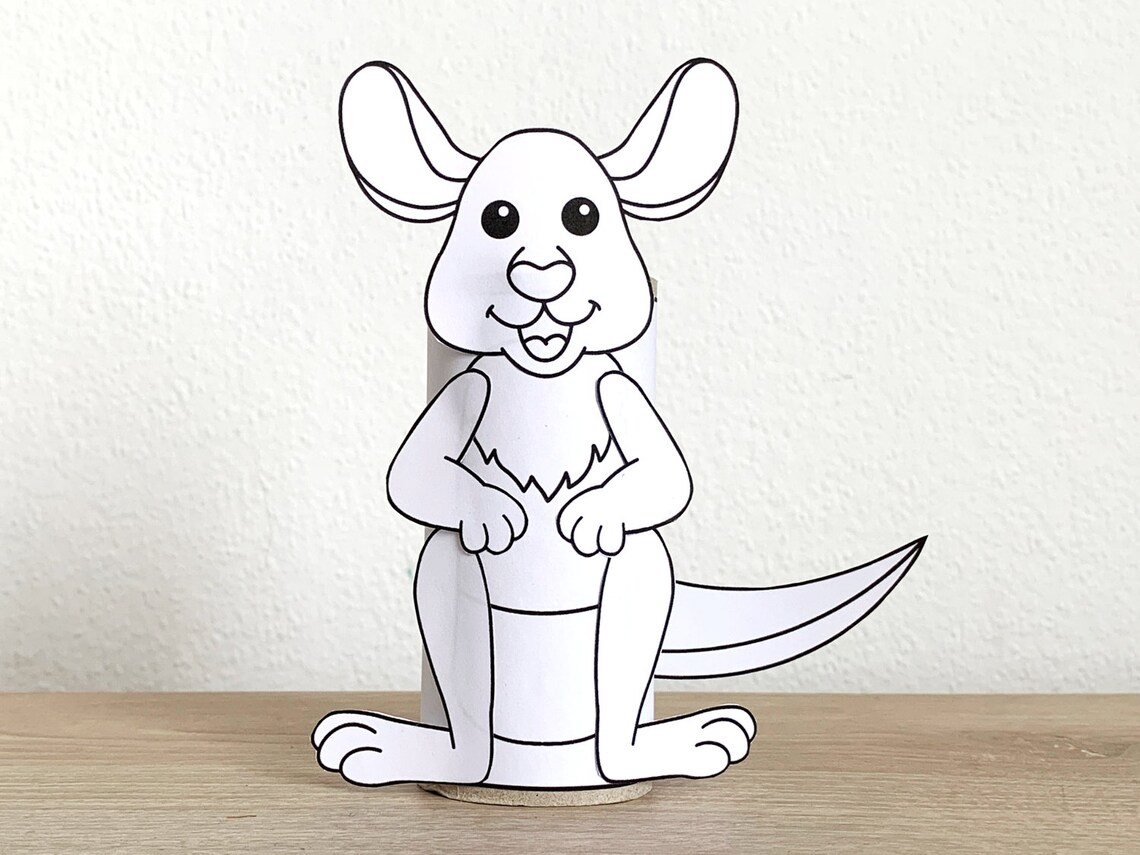 Kangaroo Toilet Paper Roll Craft Australian Animal Party | Etsy