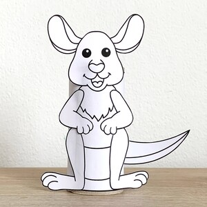Kangaroo Toilet Paper Roll Craft Australian Animal Party Coloring ...