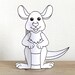 Kangaroo Toilet Paper Roll Craft Australian Animal Party Coloring ...
