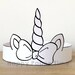 Unicorn Paper Crown Party Coloring Printable Kids Craft Unicorn ...