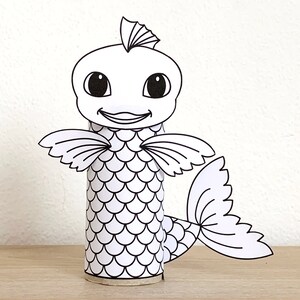 Fish Toilet Paper Roll Craft Ocean Animal Beach Sea Party Coloring ...