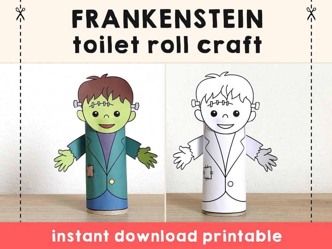 Frankenstein Monster Toilet Paper Roll Craft Halloween Spooky Party ...
