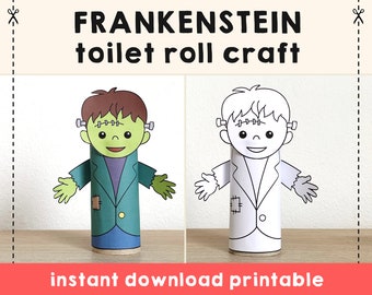 Halloween Toilet Paper Roll Craft Printable - Etsy