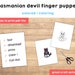 Tasmanian Devil Paper Craft Printable Australian Animal Finger Puppet ...