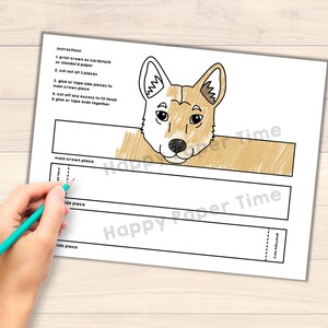 Dingo Paper Crown Australian Animal Template Coloring Activity ...