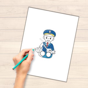 Postman Paper Craft Printable Community Helper Finger Puppet Kids ...