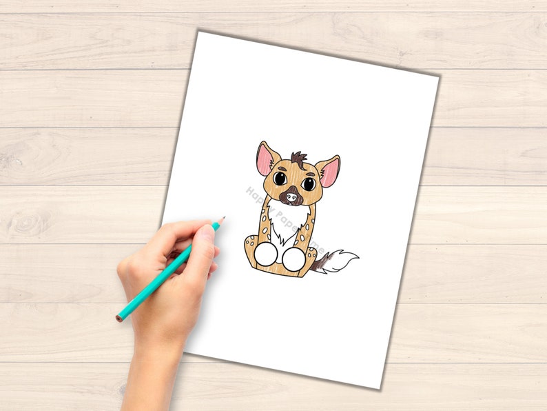 Hyena Paper Craft Printable African Animal Finger Puppet Kids - Etsy