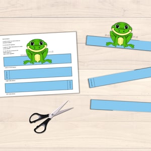 Frog Paper Crown Party Coloring Printable Kids Craft Animal Birthday ...