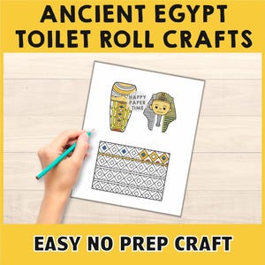 Ancient Egypt Toilet Paper Roll Craft History Archeology Party Coloring ...