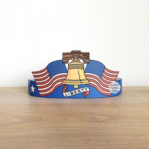 Liberty Bell Paper Crown 4th of July America Patriotic Headband ...