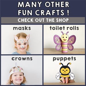 Graduation Cap Paper Crown Party Coloring Printable Kids Craft ...