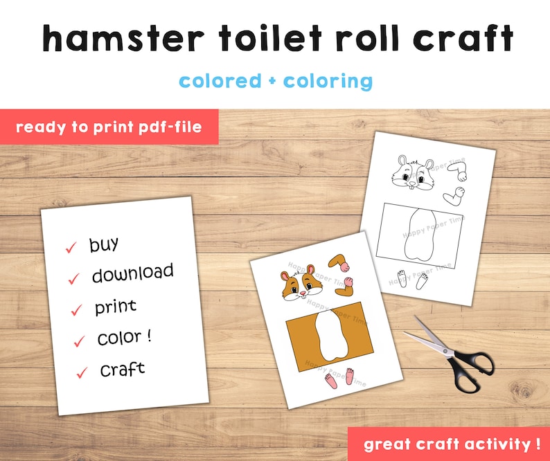 Hamster Toilet Paper Roll Craft Rodent Pets Animal Party - Etsy