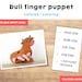 Bull Paper Craft Printable Farm Animal Finger Puppet Kids - Etsy