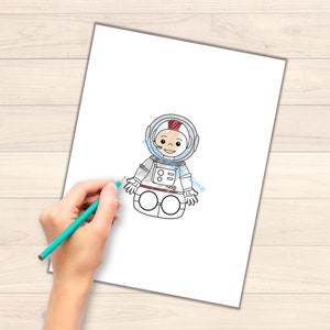 Astronaut Space Paper Craft Printable Community Helper Finger Puppet ...