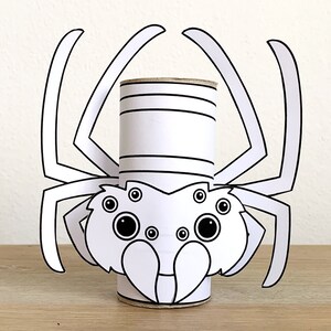 Spider Toilet Paper Roll Craft Bugs Insects Party Coloring Printable ...