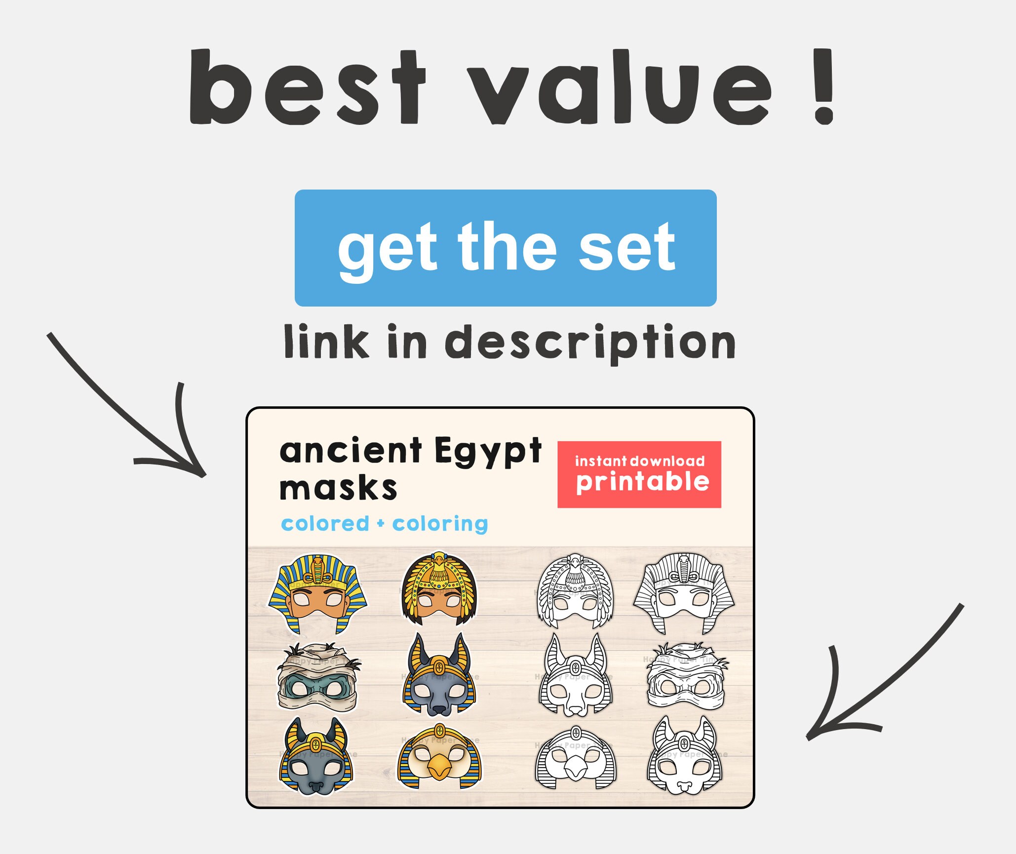 Pharaoh Egypt Mask Ancient Egypt Party Mask Template Costume - Etsy