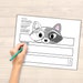 Raccoon Paper Crown Coloring Activity Printable Kids Craft Woodland ...