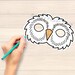 Snowy Owl Mask Paper Craft Costume Diy Polar Animal Mask Template Print ...