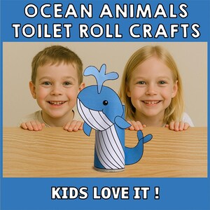 Ocean Animals Toilet Paper Roll Craft Wild Party Coloring Printable ...