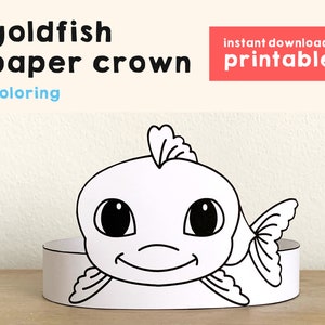 Goldfish Paper Crown Headband Pet Animal Printable Kids Craft - Etsy