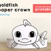 Goldfish Paper Crown Headband Pet Animal Printable Kids Craft | Etsy