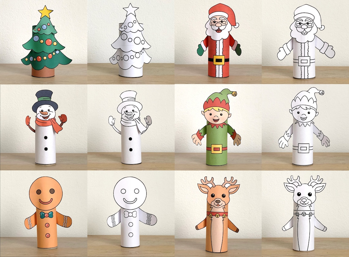 Christmas Toilet Paper Roll Craft Activity Winter Holiday - Etsy